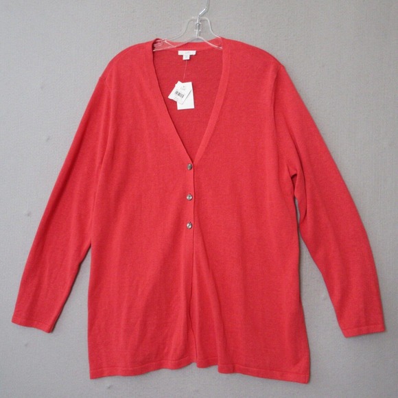 J. Jill | Sweaters | J Jill Linen Blend Orange Lagenlook Relaxed Fit ...